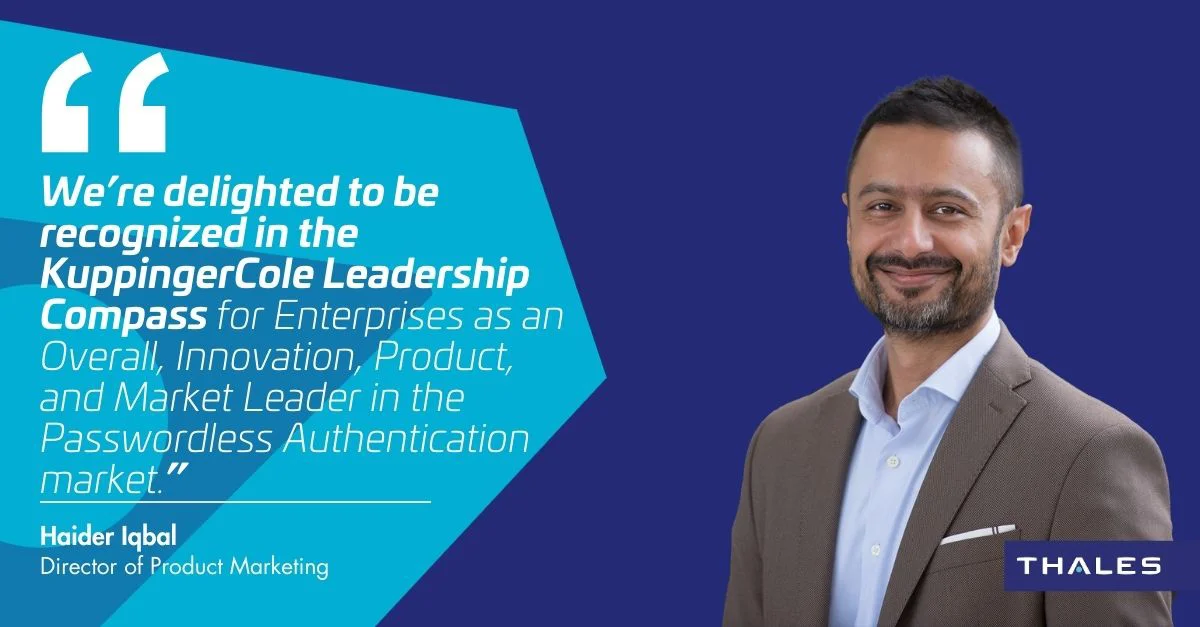 KuppingerCole Names Thales a Leader in Passwordless Authentication